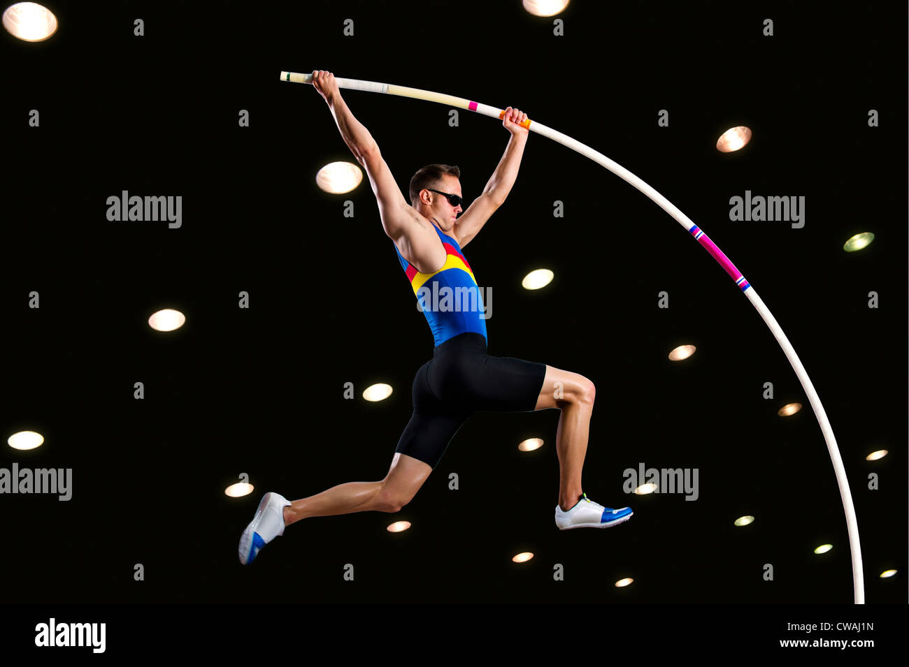 Pole vaulter black hi-res stock photography and images - Alamy