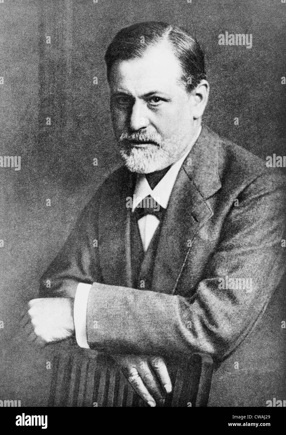 Sigmund Freud (1856-1939), at age 45 in 1909, the year he traveled to ...