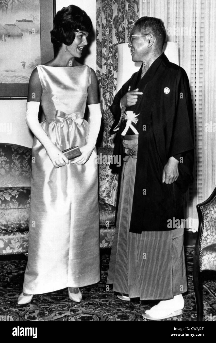 Jacqueline Kennedy, and Japanese Prime Minister Hayato Ikeda, at the ...