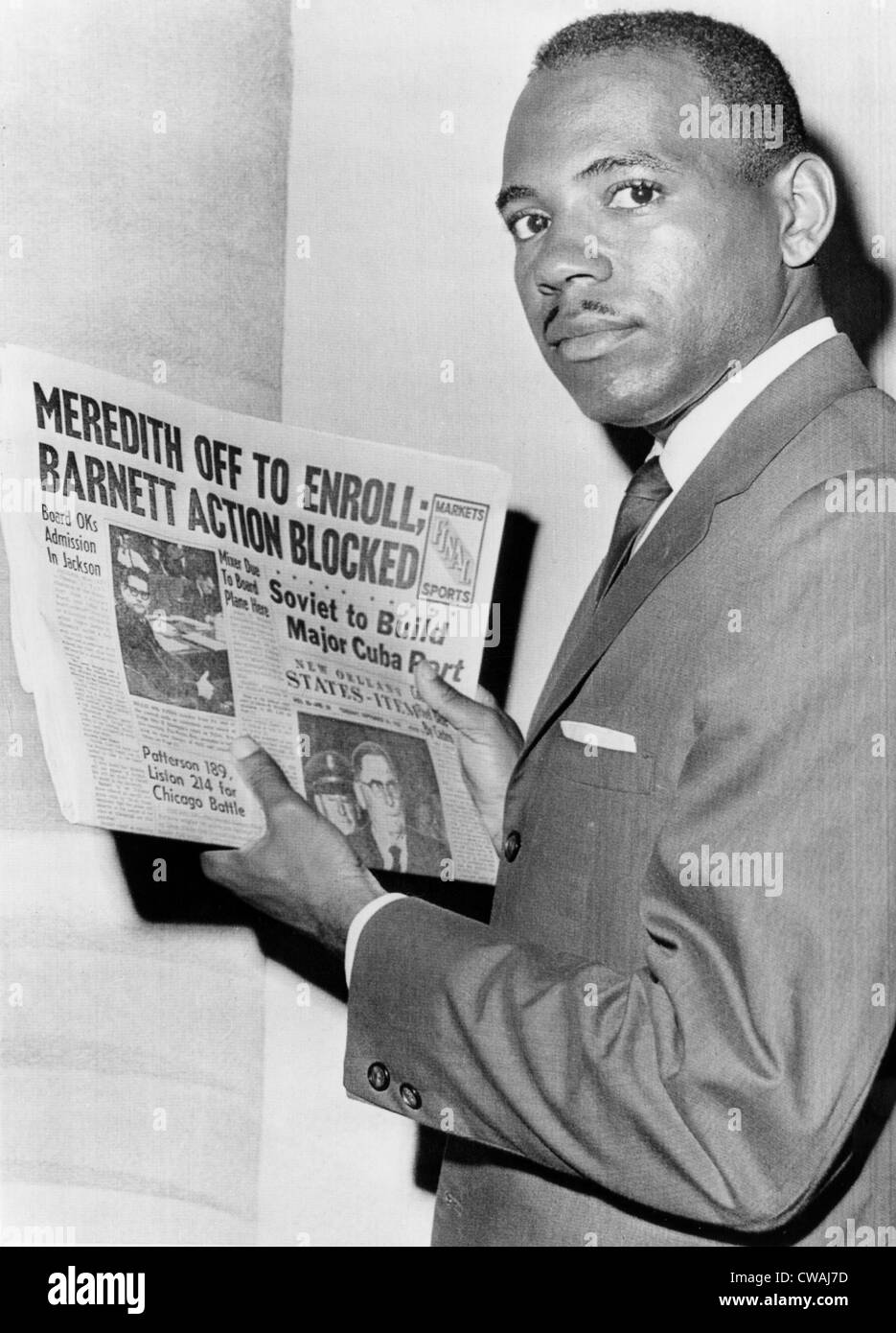 James meredith after attempt enroll Black and White Stock Photos ...