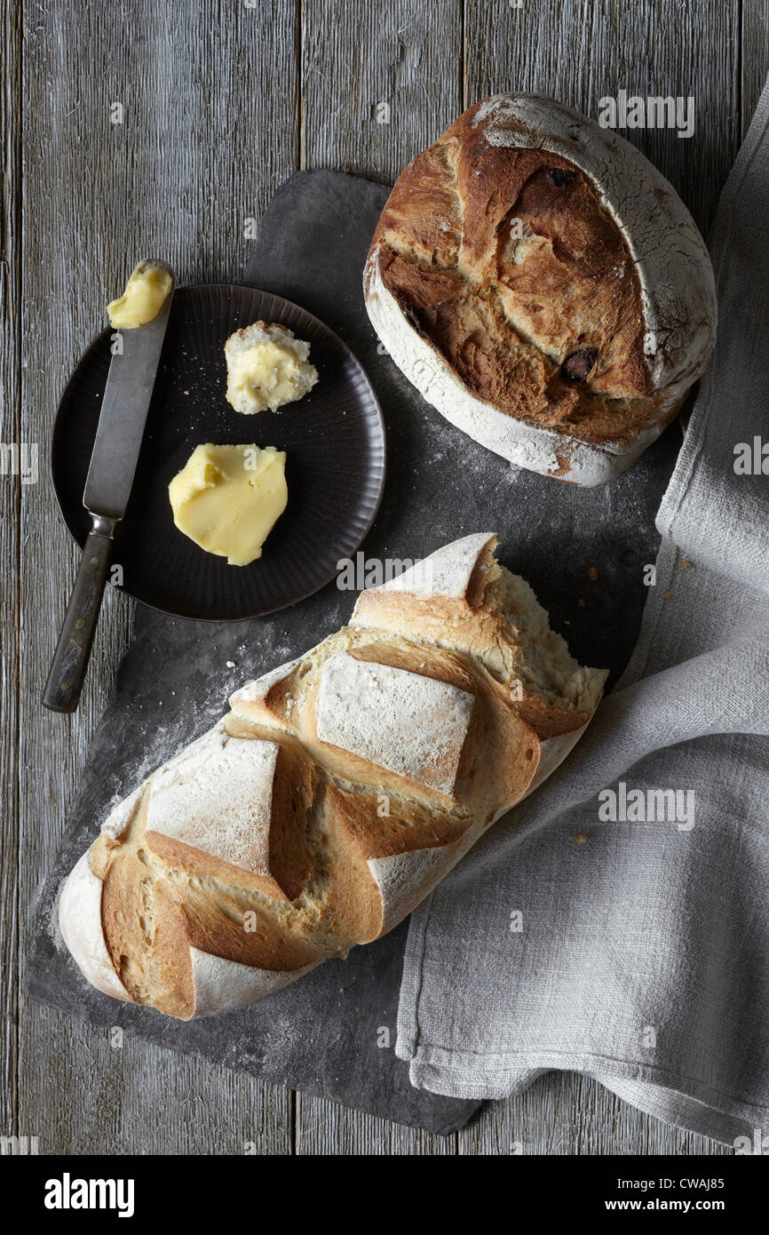 Crusty bread butter hi-res stock photography and images - Alamy