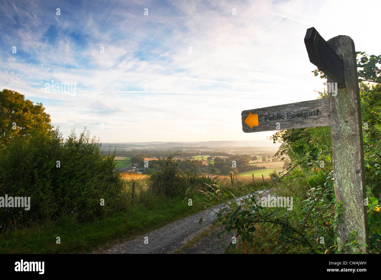 Landscape images of the South Downs near Treyford West Sussex England ...
