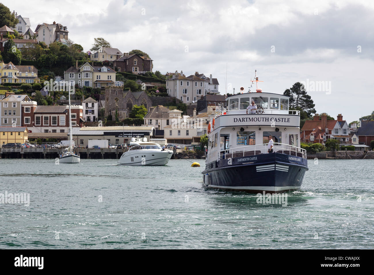 Dartmouth Castle pleasure boat Stock Photo - Alamy