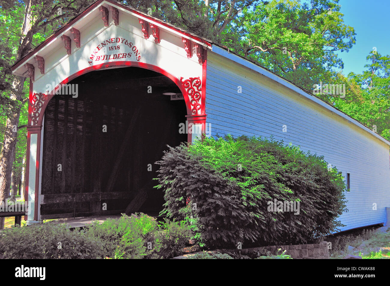 The Milroy Bridge also known as Shelhorn covered bridge built 1878 ...