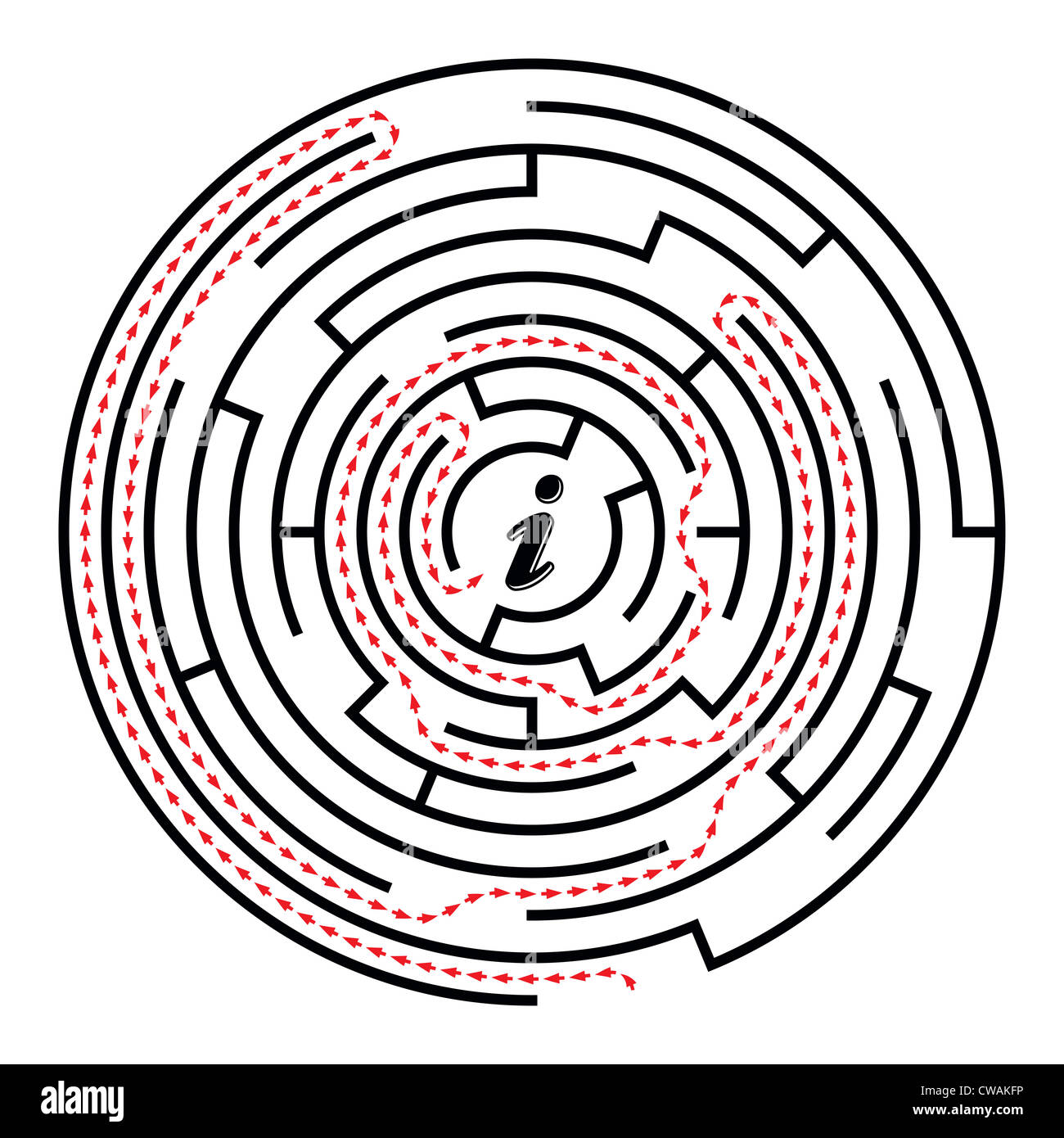 Illustration circle maze hi-res stock photography and images - Alamy
