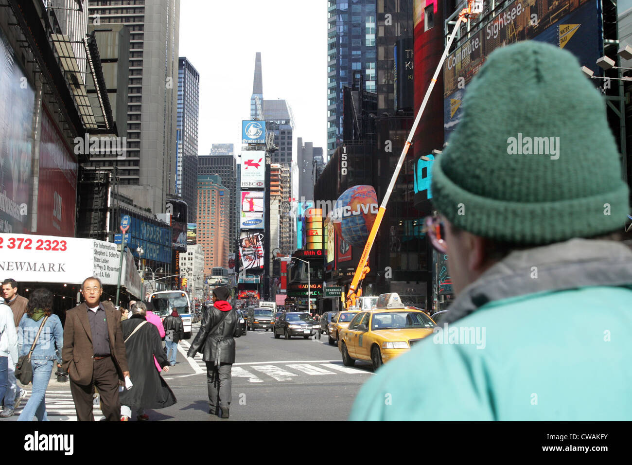 New York, overlooking Times Square Stock Photo - Alamy