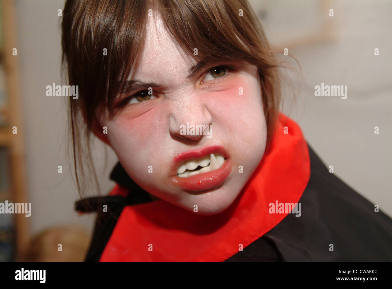 Berlin, child dressed as a vampire Stock Photo - Alamy