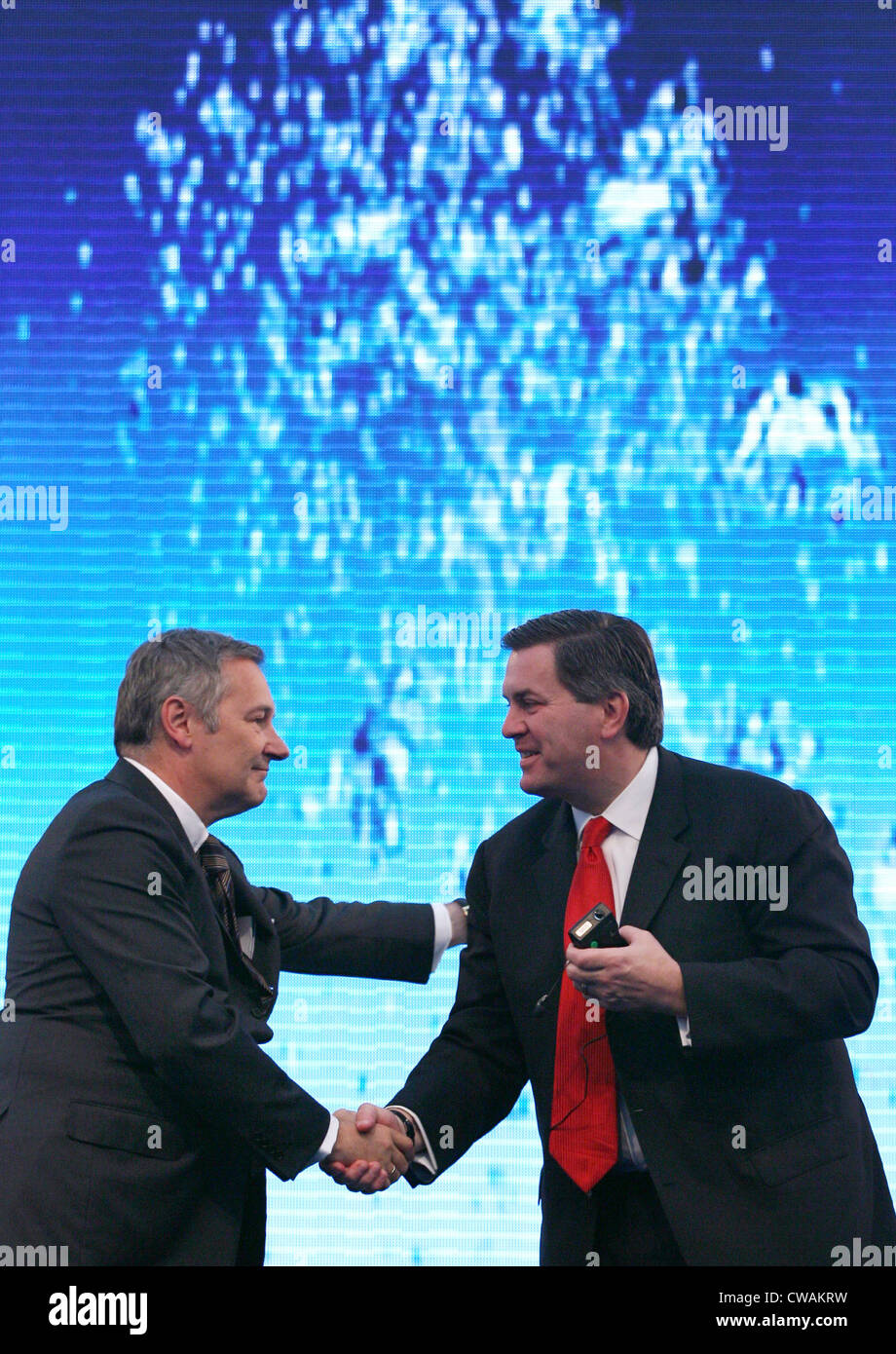 O2 Germany CEO, Rudolf Groeger and Timothy J. Leiweke, CEO of Anschutz ...