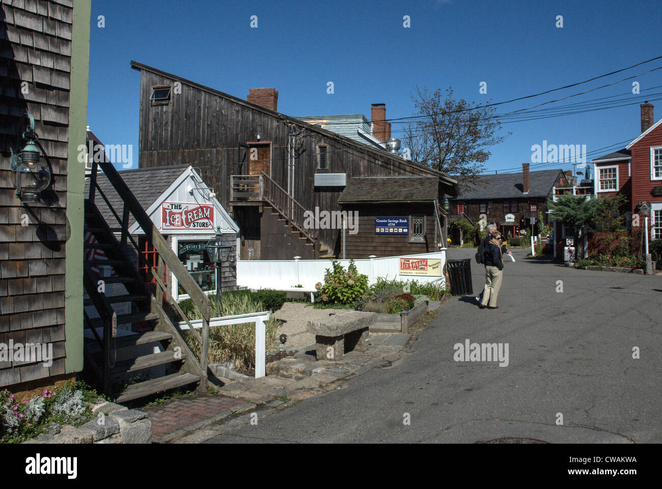 Shops at Bearskin Neck, Rockport, MA Stock Photo - Alamy