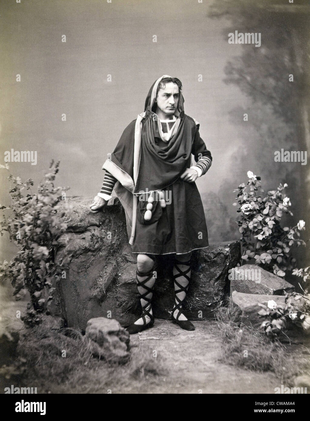Edwin Booth (1833-1893), American actor, in costume as Hamlet. Photo by ...
