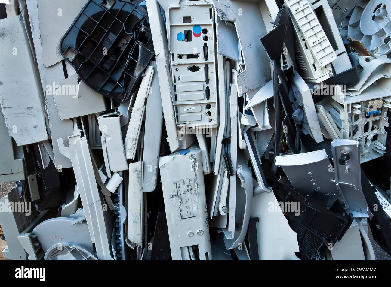 Crushed computer parts Stock Photo - Alamy