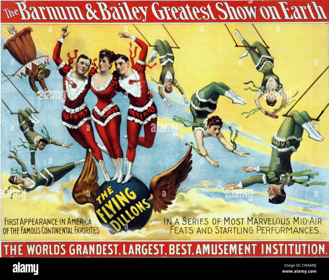 High Trapeze act, the Flying Dillons, performed for the Barnum & Bailey ...