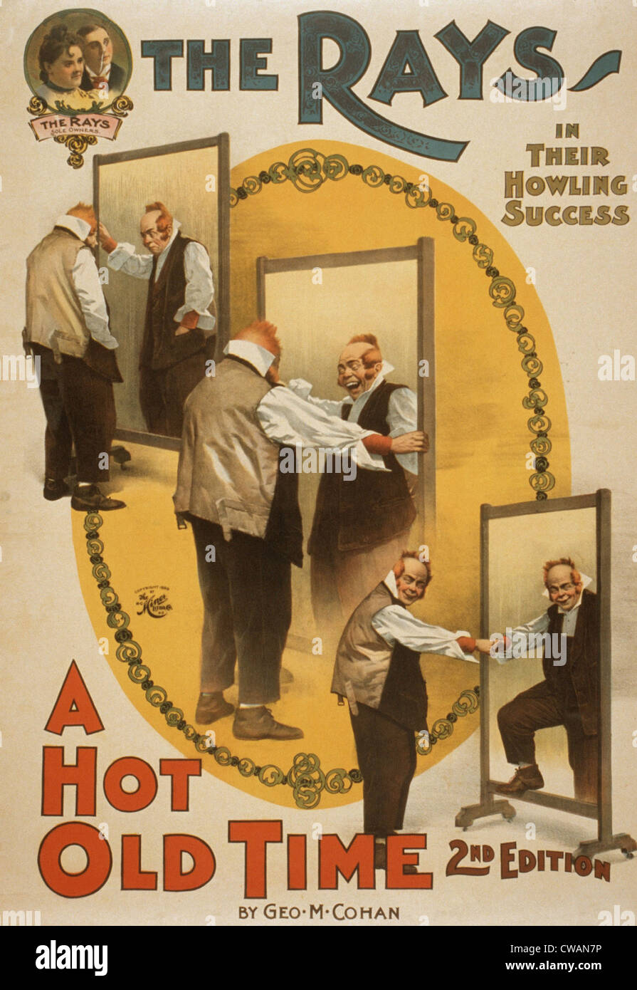 1898 poster for the comedy team, The Rays (Emma and Johnny Ray), in ...