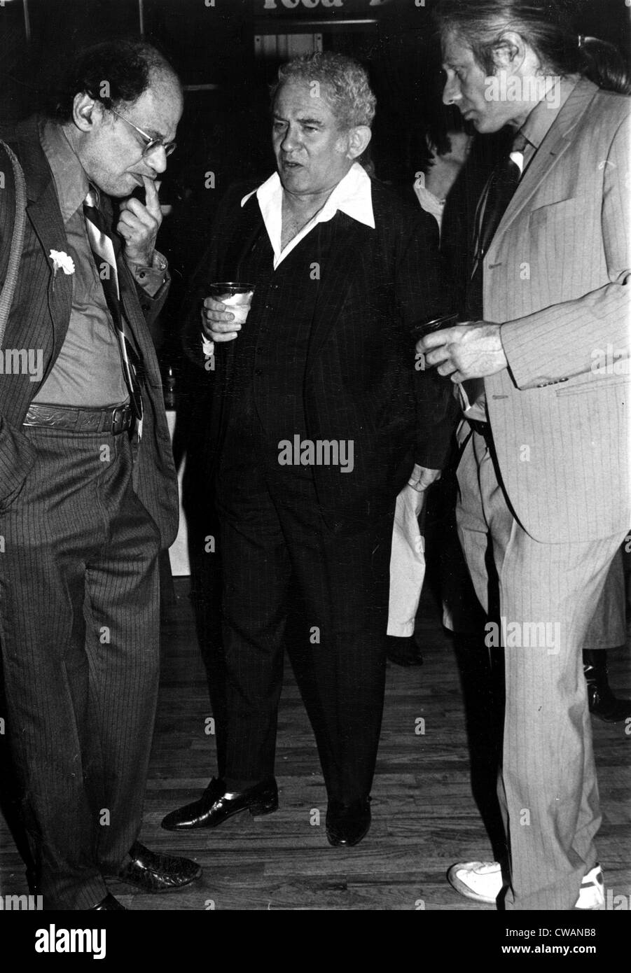 Allen Ginsberg, Norman Mailer, and Peter Orlovsky at a party, 1978 ...