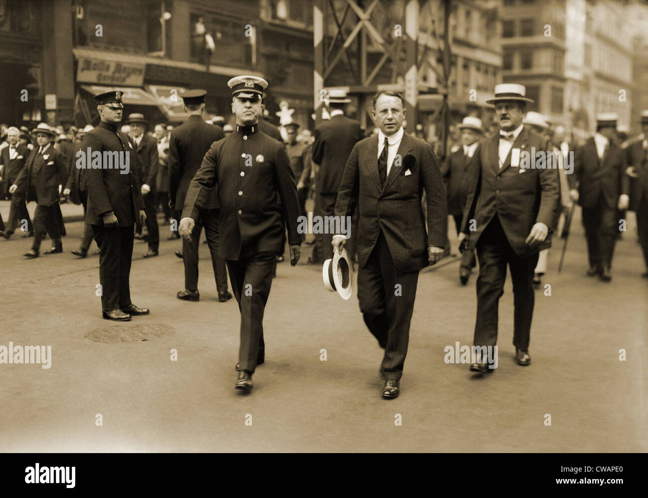 James M. Cox (1870-1957), marching in a New York parade during his 1920 ...