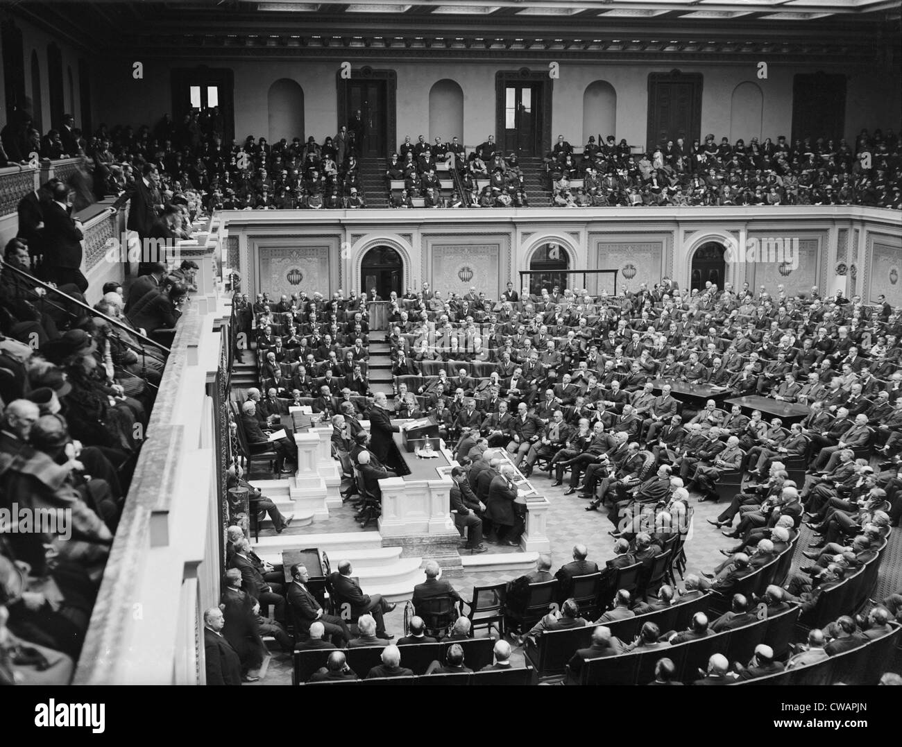 Warren G. Harding (1865-1923), memorial service in the House of ...