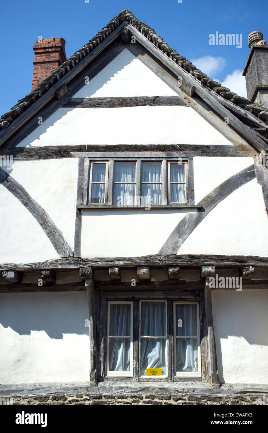 Residents Parking Area Sign in House Window Lacock Village Stock Photo ...