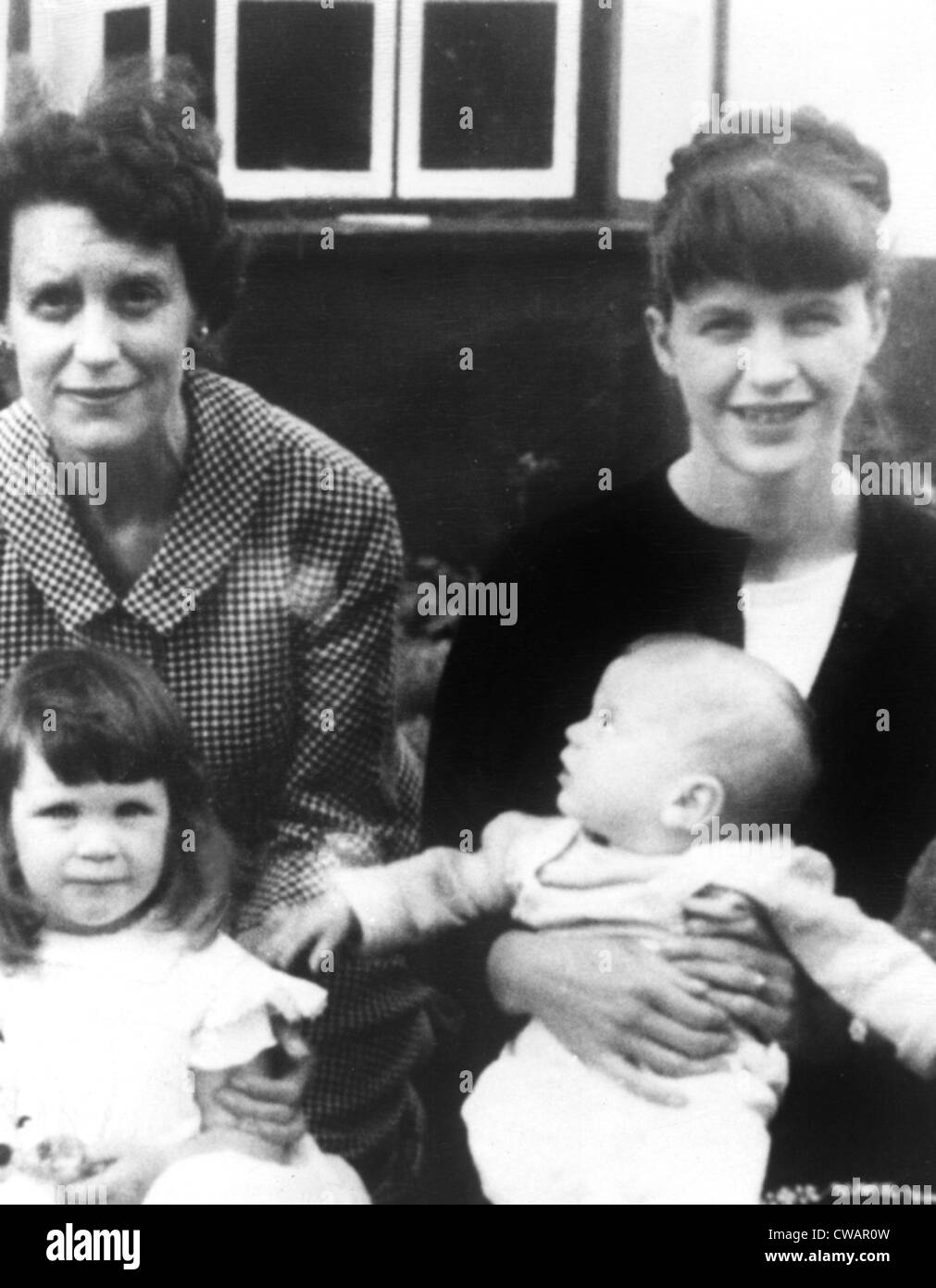SYLVIA PLATH, with her two children and her mother Aurelia in Devon ...
