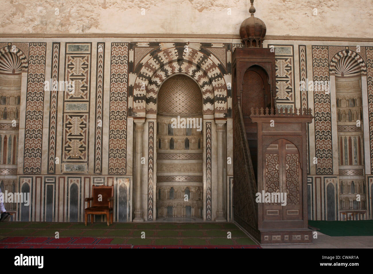 Mihrab and Minrab, Mohammed Ali Mosque, Cairo Stock Photo - Alamy