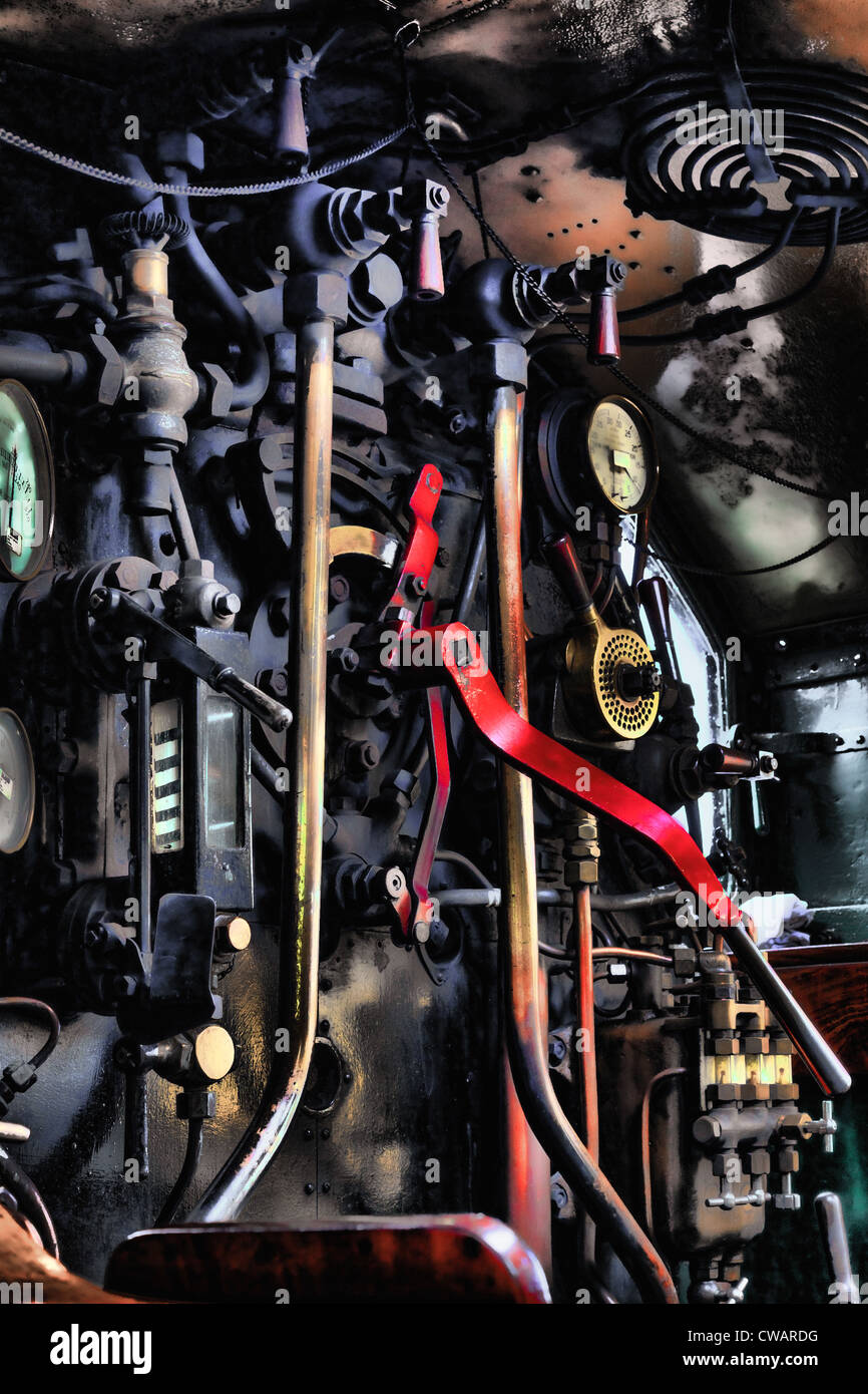Gauges cab steam locomotive hi-res stock photography and images - Alamy