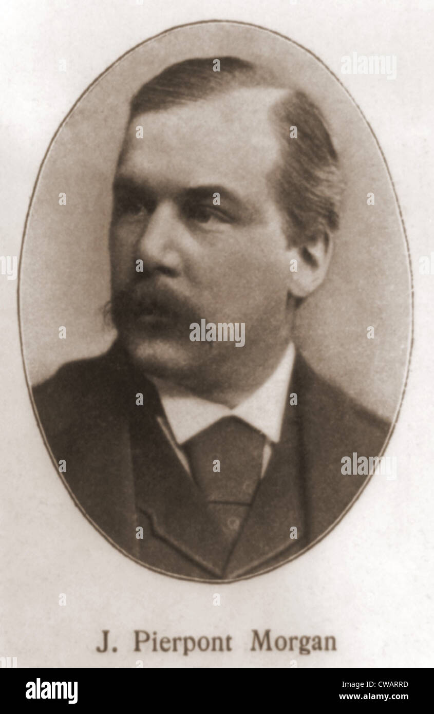 John Pierpont Morgan, 1837-1913. Portrait from Harper's Weekly, May 18 ...