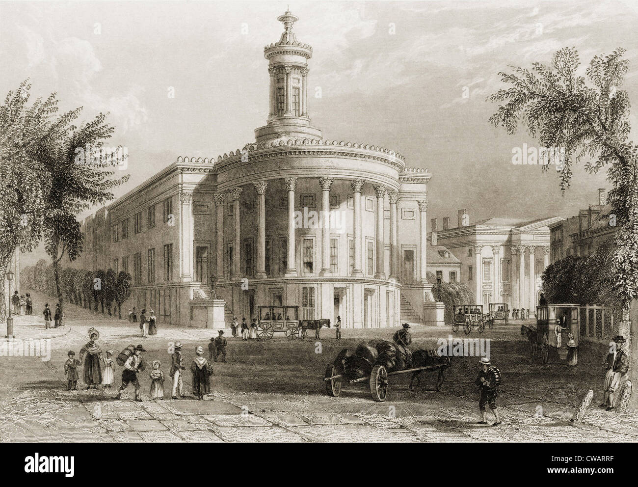 The Exchange and Girards bank in Philadelphia, 1839. In 1831, architect ...