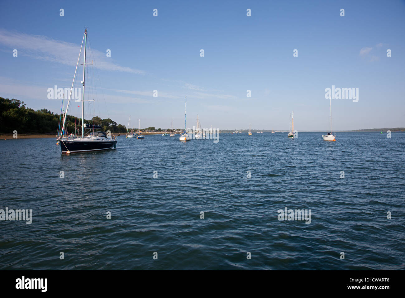 Moorings at Wrabness on the River Stour,Suffolk,UK Stock Photo - Alamy