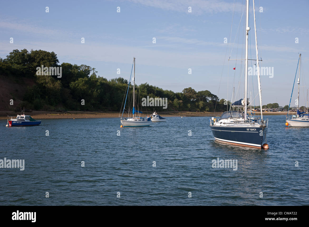 Moorings at Wrabness on the River Stour,Suffolk,UK Stock Photo - Alamy