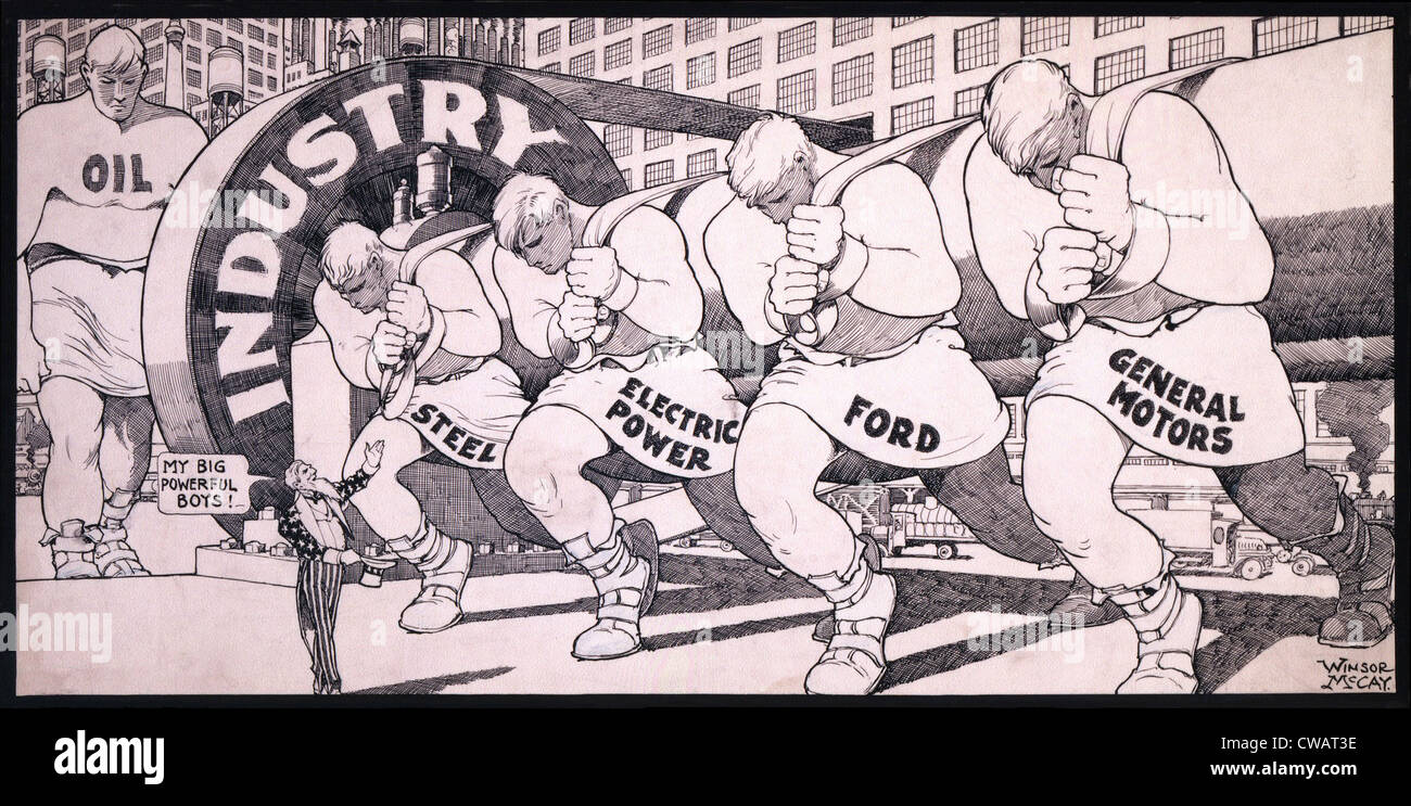 My big powerful boys! Cartoon shows a tiny Uncle Sam admiring his ...