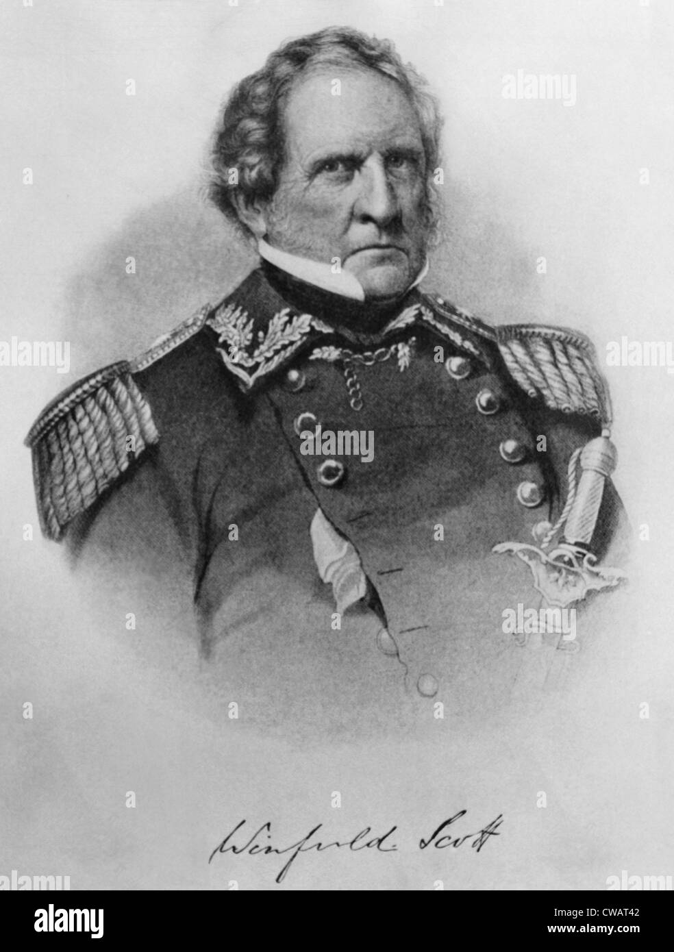 U.S. Army general Winfield Scott, (1786-1866), c. 1860's.. Courtesy ...