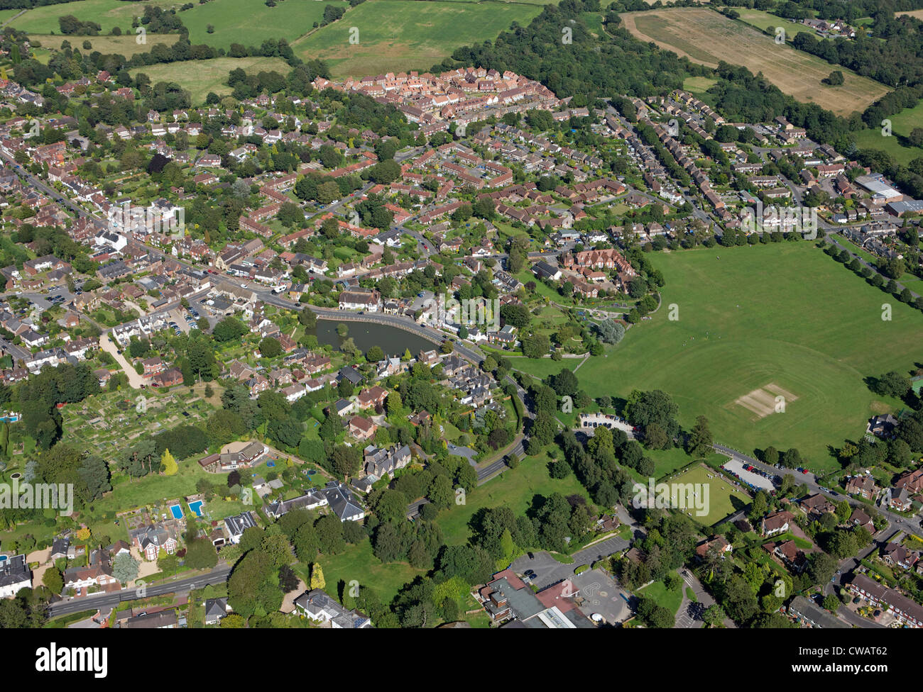 aerial view of the village of Lindfield near Haywards Heath, Sussex ...