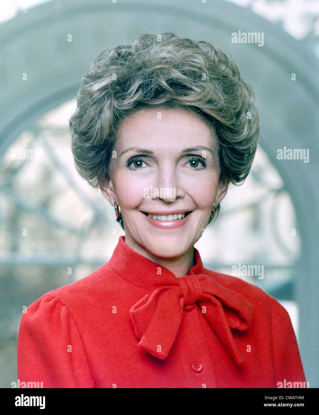 Official Portrait of First Lady Nancy Reagan. February 1, 1983 Stock ...