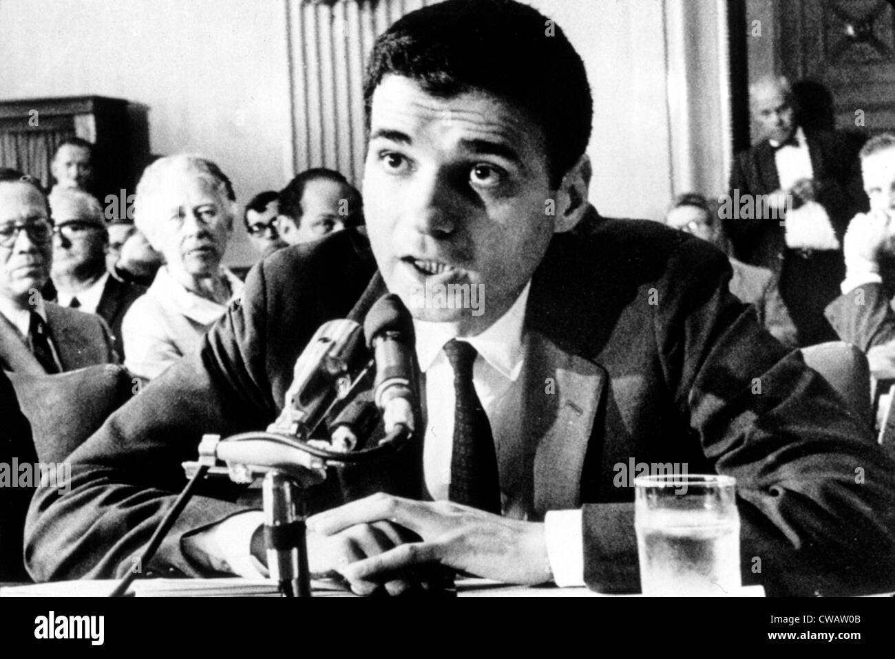 Ralph Nader testifying at a Senate Labor hearing, 7/2/68. Courtesy: CSU ...