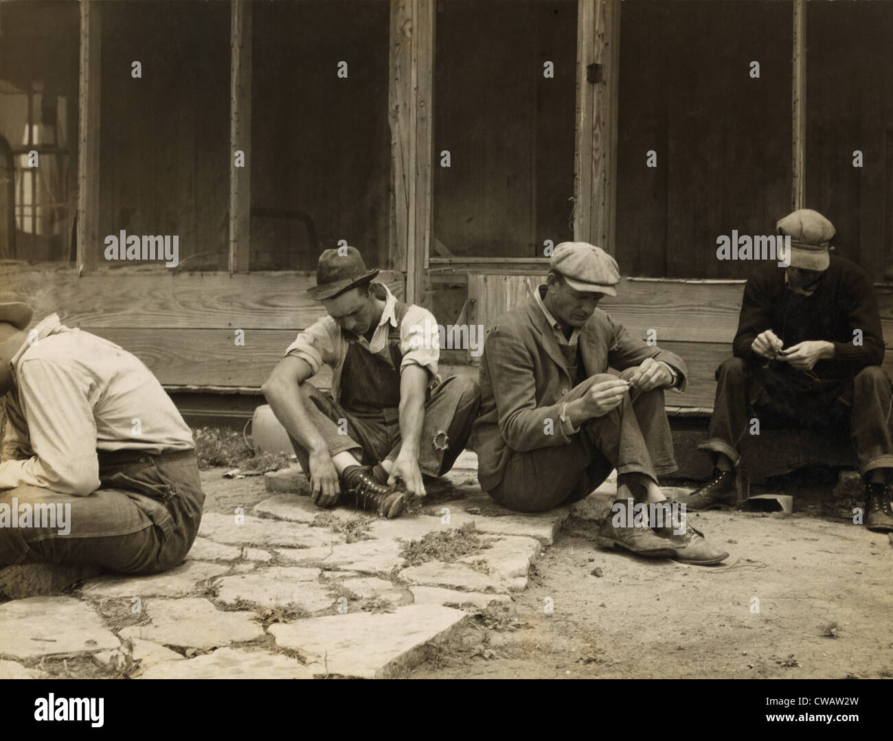 Texas tenant farmers displaced from their land by tractor farming were ...