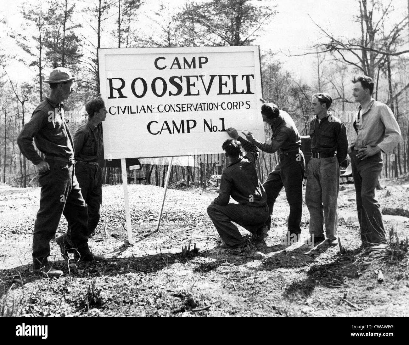 A forest army camp in the George Washinton National Forest near Luray ...