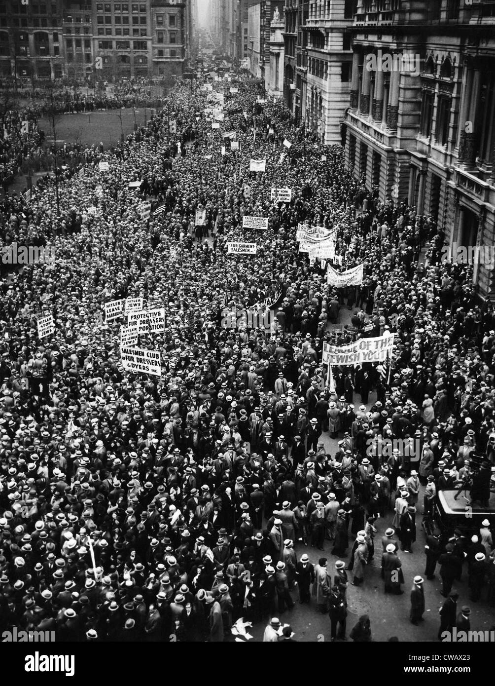 New York City, Hitler protest parade, circa 1933. Courtesy: CSU ...