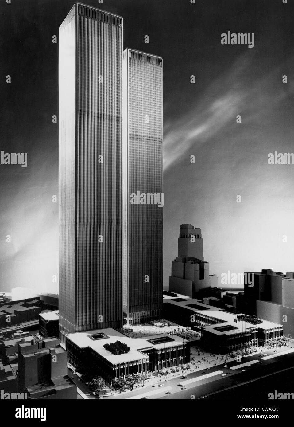 WORLD TRADE CENTER, Twin Towers, model depicting World Trade Center ...