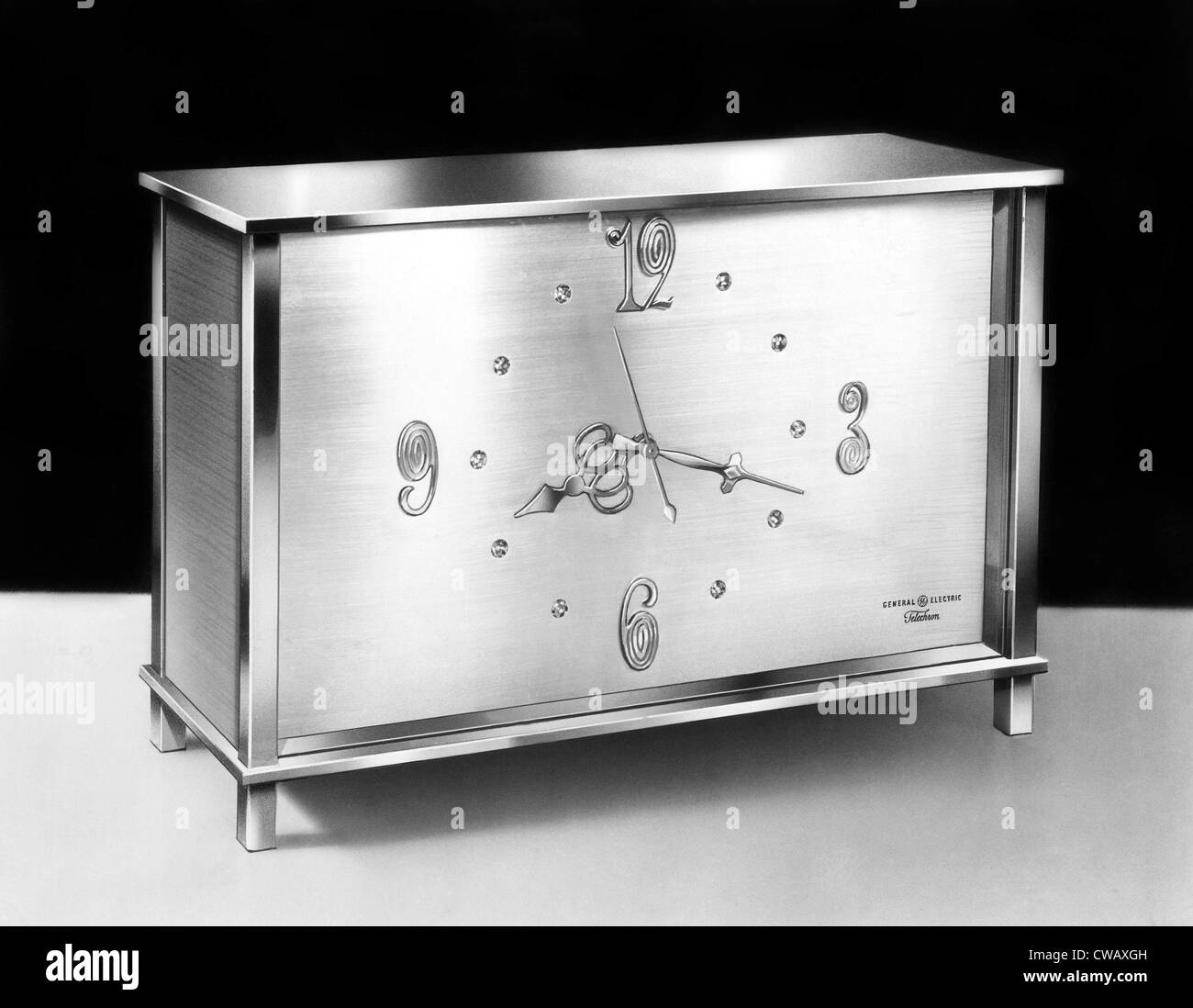 1950s clock Black and White Stock Photos & Images - Alamy