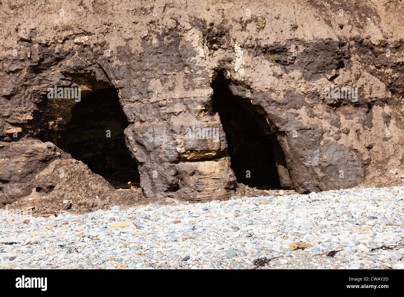 Cliffs and Caves at Seaham, County Durham Stock Photo - Alamy