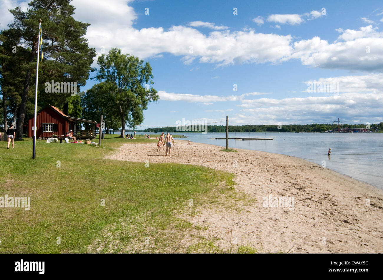 sweden swedish beach beaches summer summertime time hot warm Osthammars ...