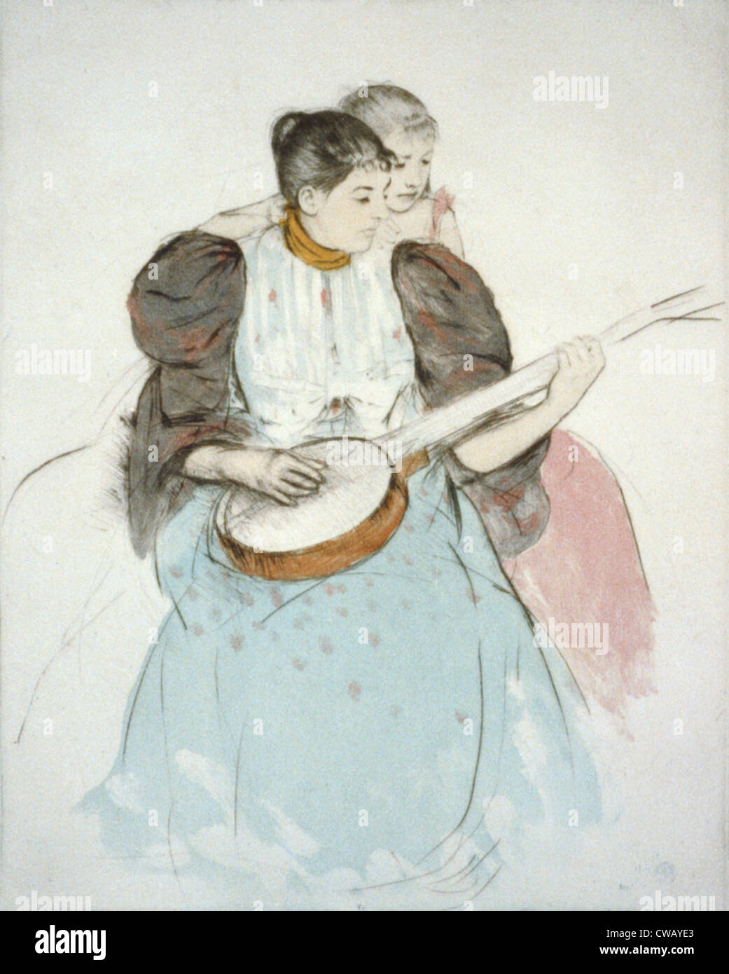 The Banjo Lesson, painting by Mary Cassatt, 1894 Stock Photo - Alamy