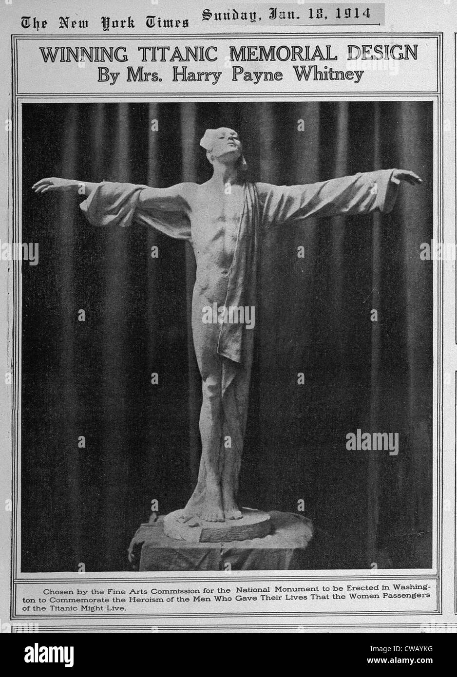 TITANIC: New York Times article featuring 'Winning Titanic Memorial ...