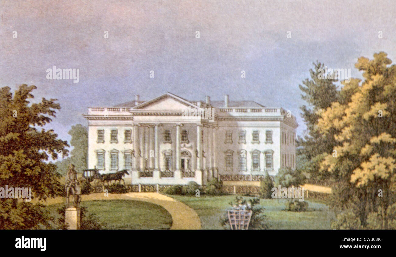 The White House, Washington D.C., ca. 1860 Stock Photo - Alamy