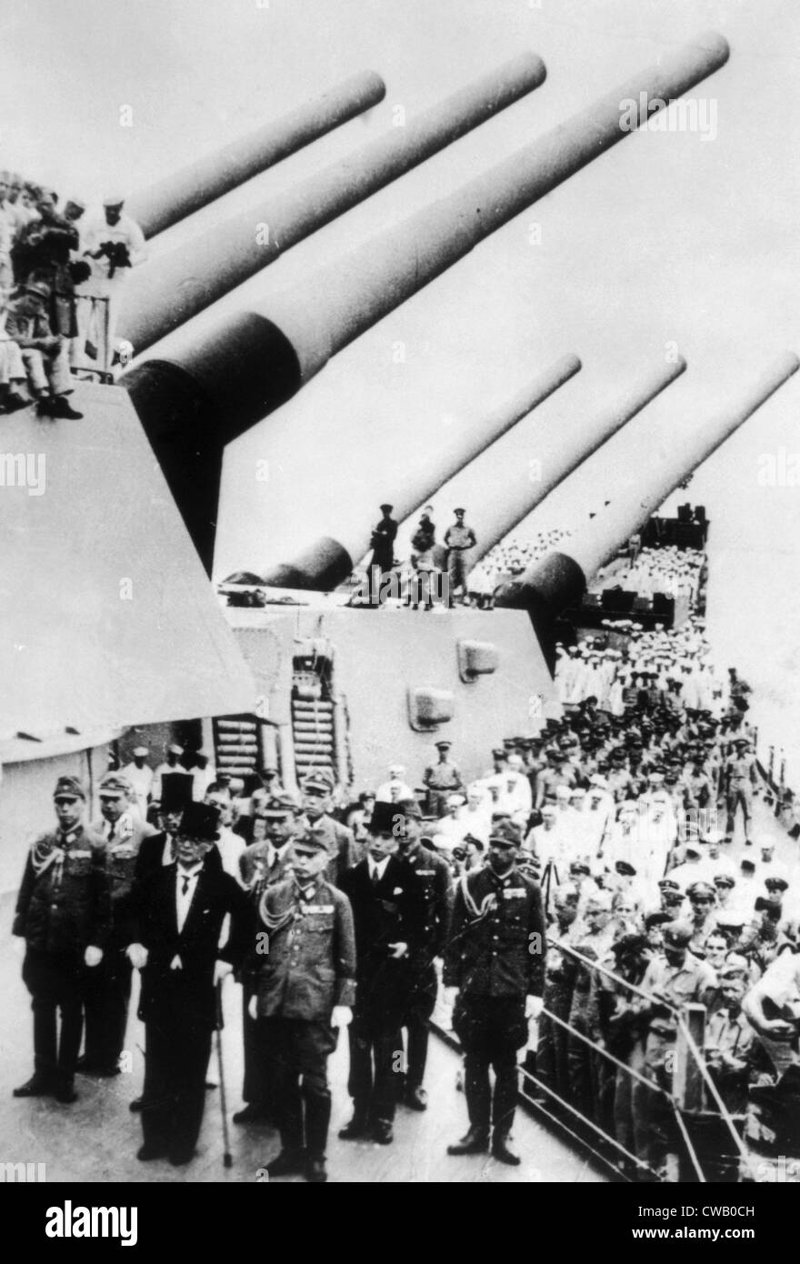 World War II, Japanese delegation aboard the U.S.S. Missouri for ...