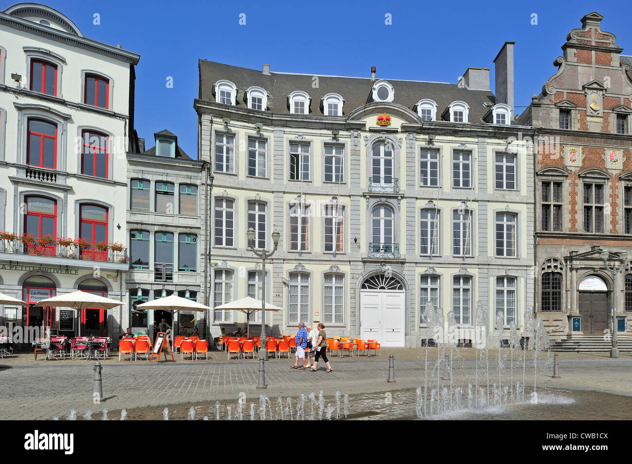 The old hôtel de la Couronne at the Grand Place in Mons, Hainaut ...