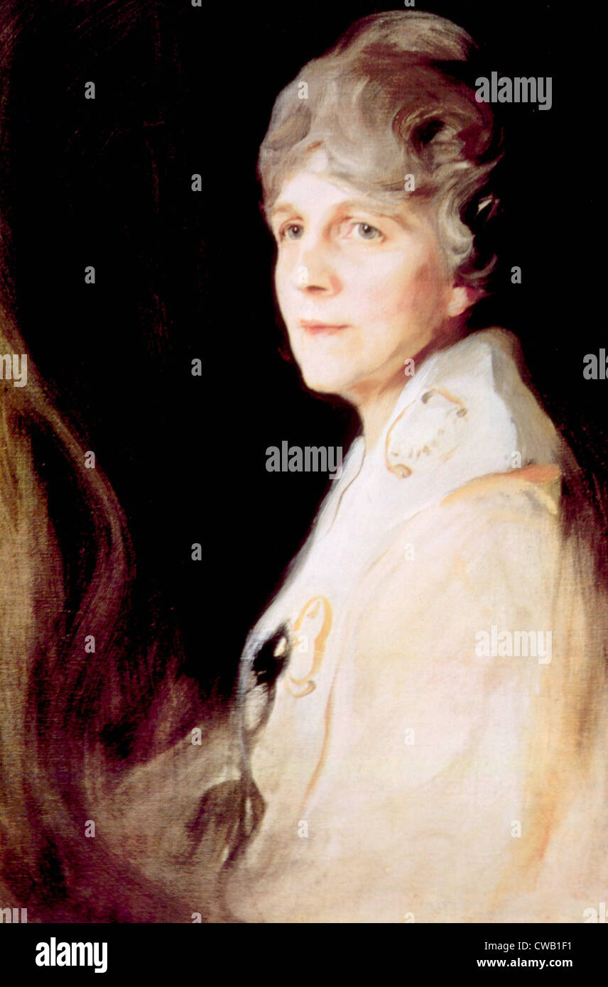 Florence Harding (1860-1924), First Lady (1921-1923), portrait by ...