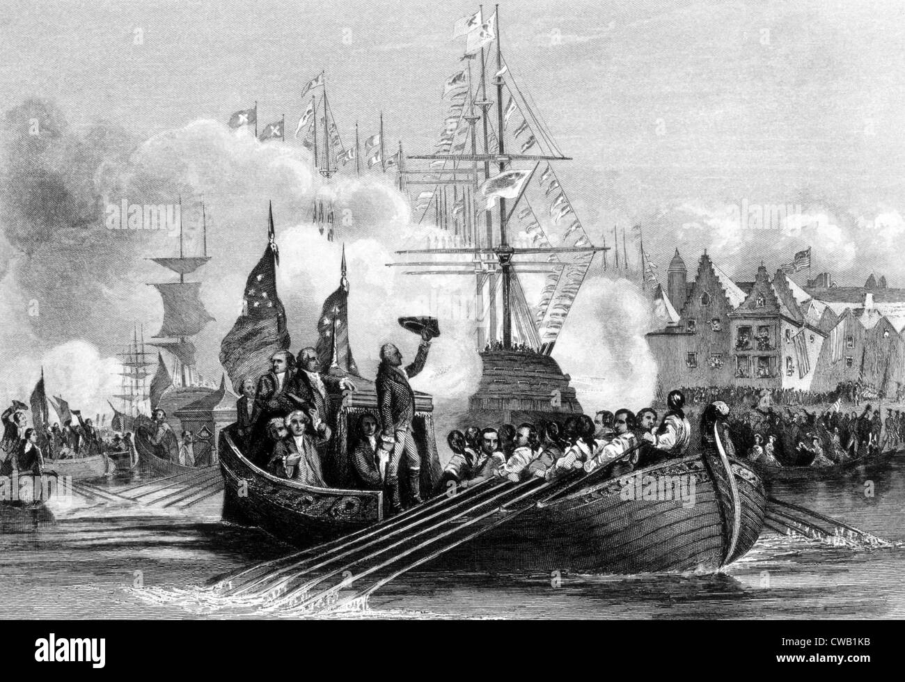 President George Washington being received in New York, April 23, 1789 ...