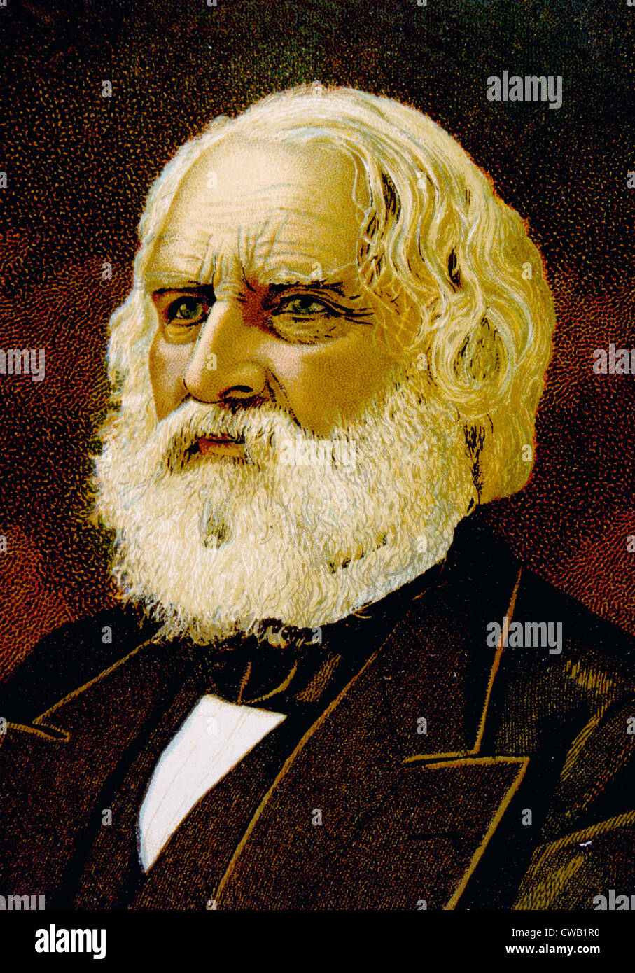 Henry Wadsworth Longfellow (1807-1882), lithograph ca. 1882 Stock Photo ...