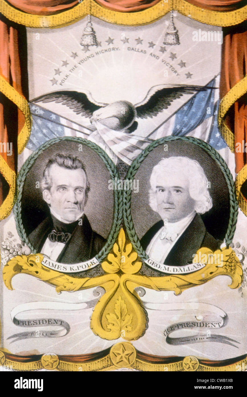 Campaign poster for the Democratic ticket of James K. Polk for ...