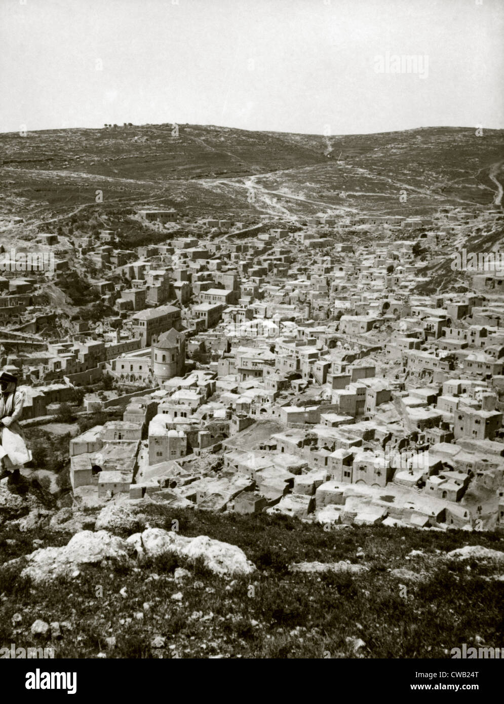 Town of Es Salt, ancient Jabesh-Gilead, Jordan, circa 1920 Stock Photo ...
